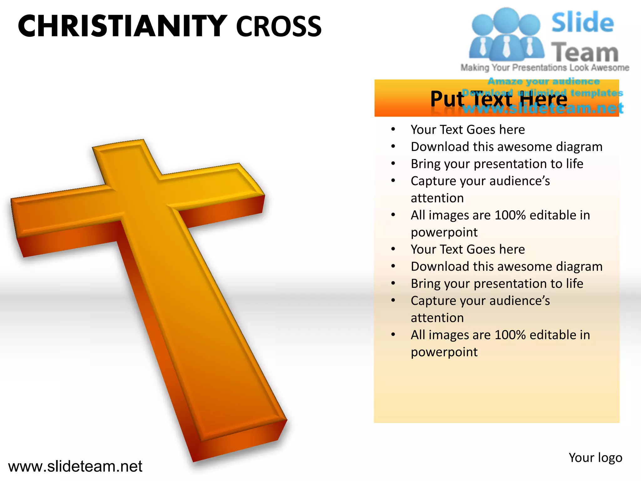 Christianity cross jesus christ powerpoint presentation templates. | PDF