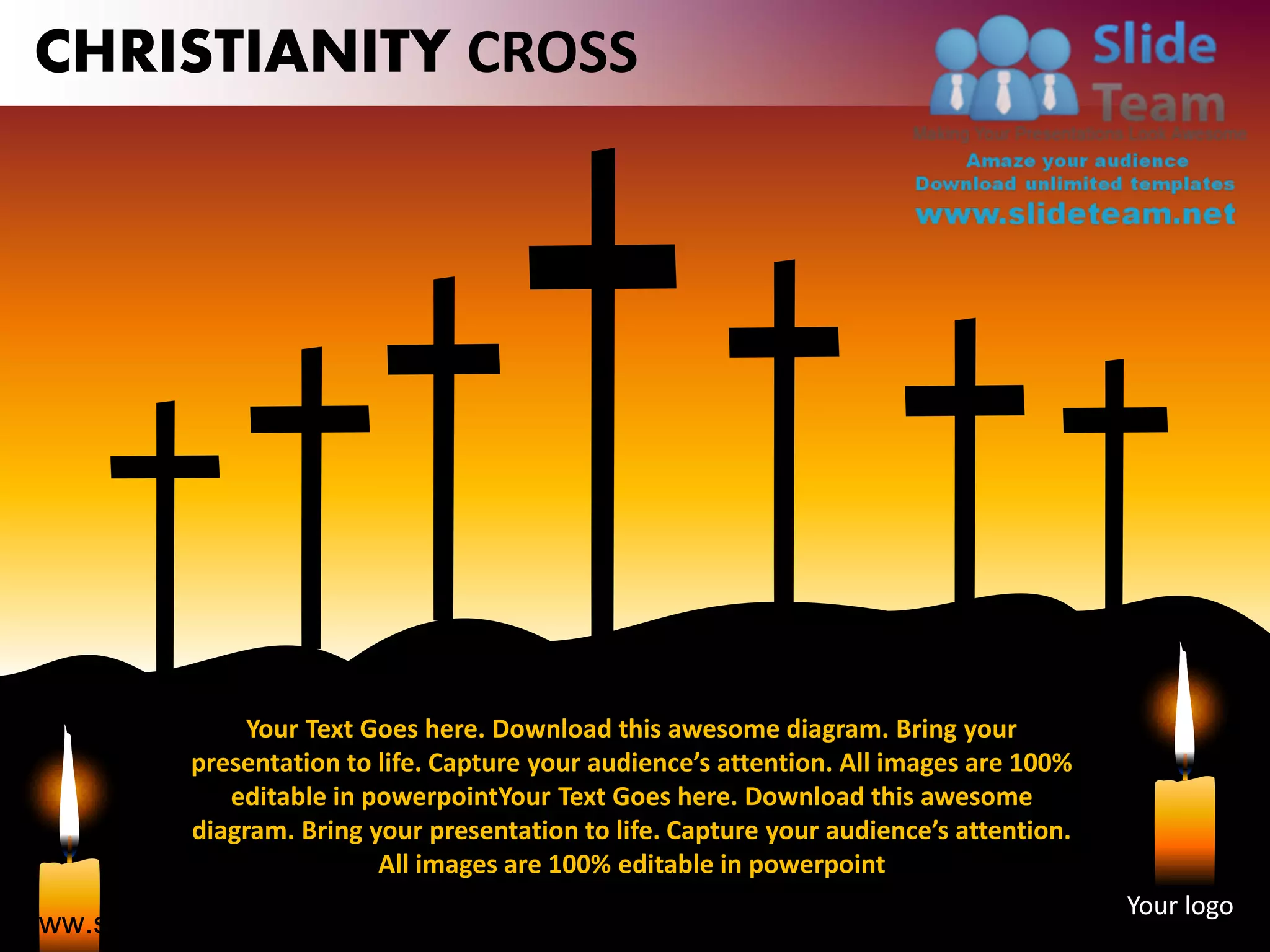 Christianity cross jesus christ powerpoint presentation templates. | PDF