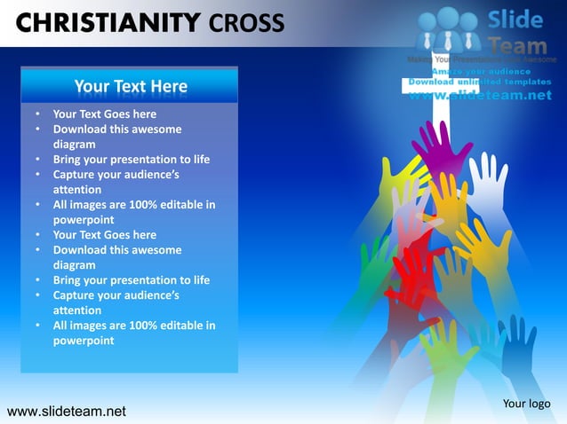 Christianity cross jesus christ powerpoint presentation templates. | PDF