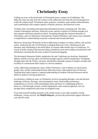Christianity Essay | PDF