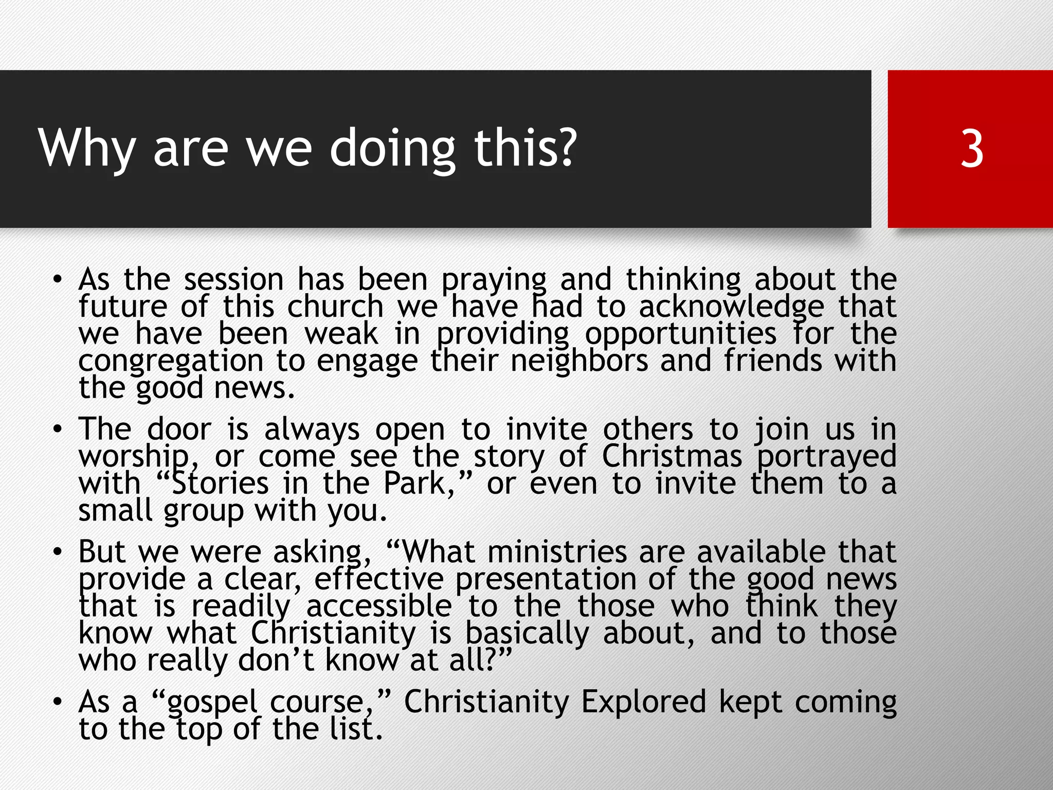 Christianity Explored Overview | PPTX