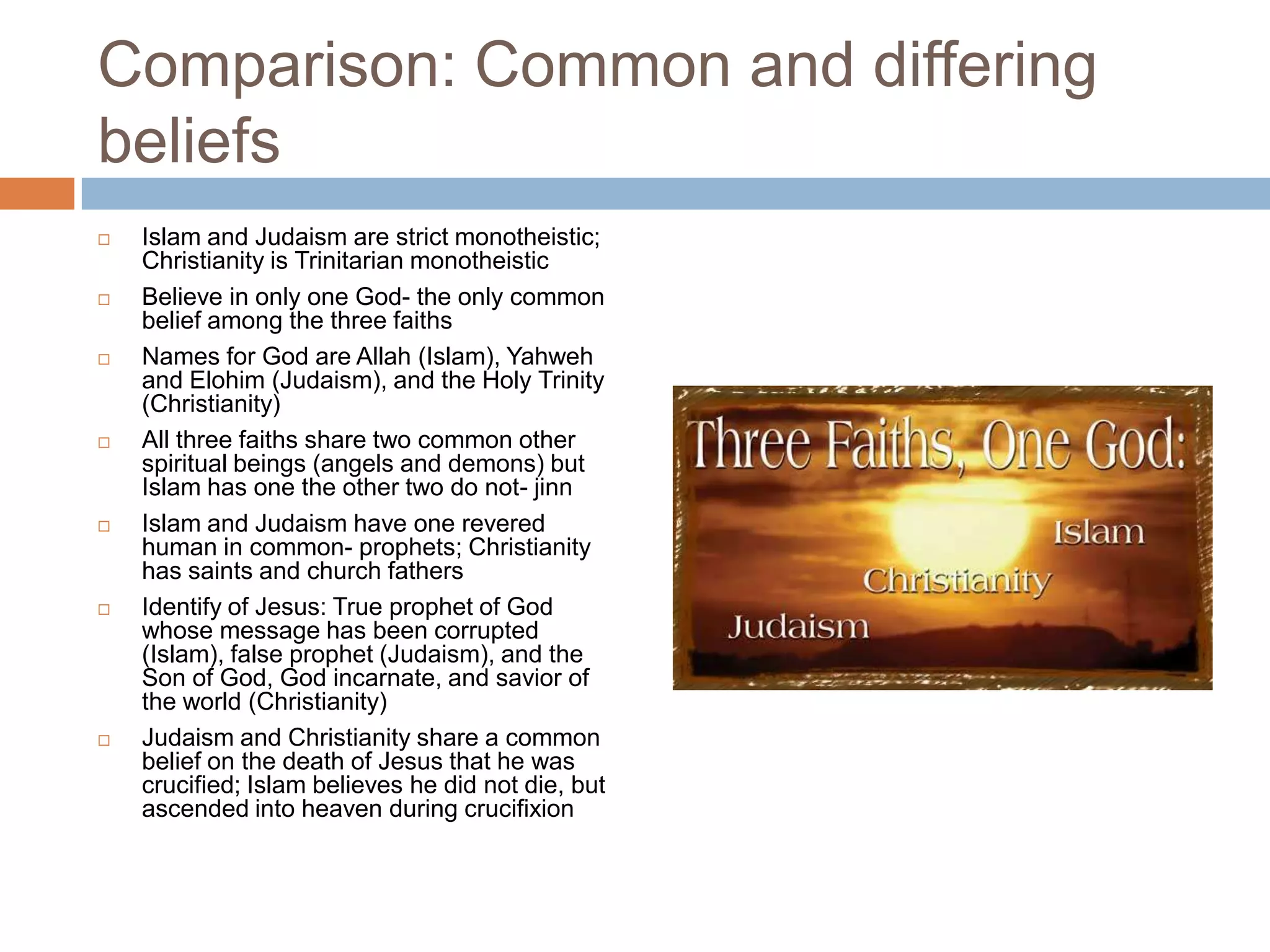 Christianity, Islam, and Judaism | PPTX