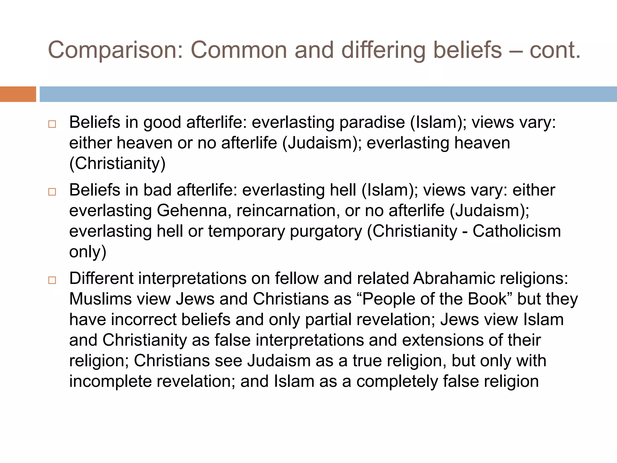 Christianity, Islam, and Judaism | PPTX