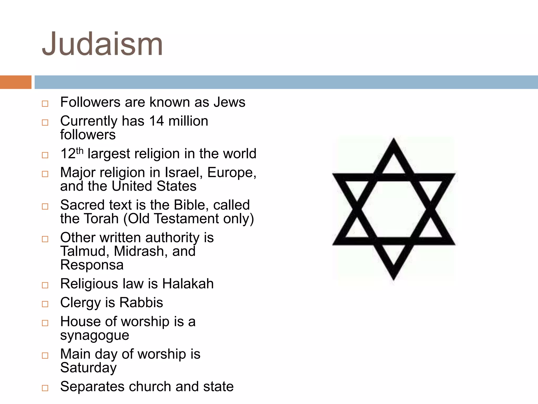 Christianity, Islam, and Judaism | PPTX
