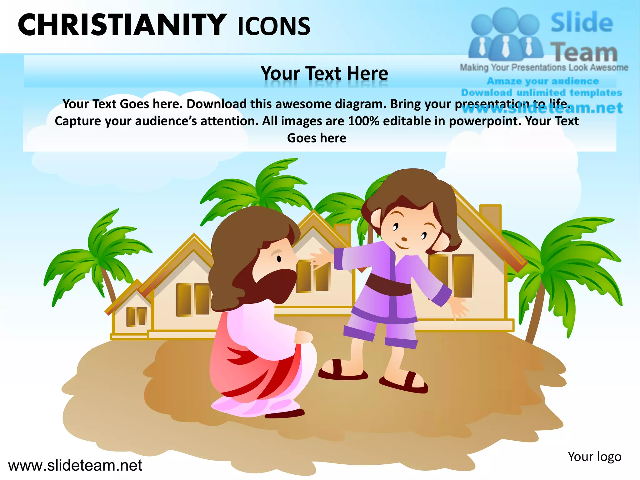Christianity jesus christ icons powerpoint ppt slides. | PPT