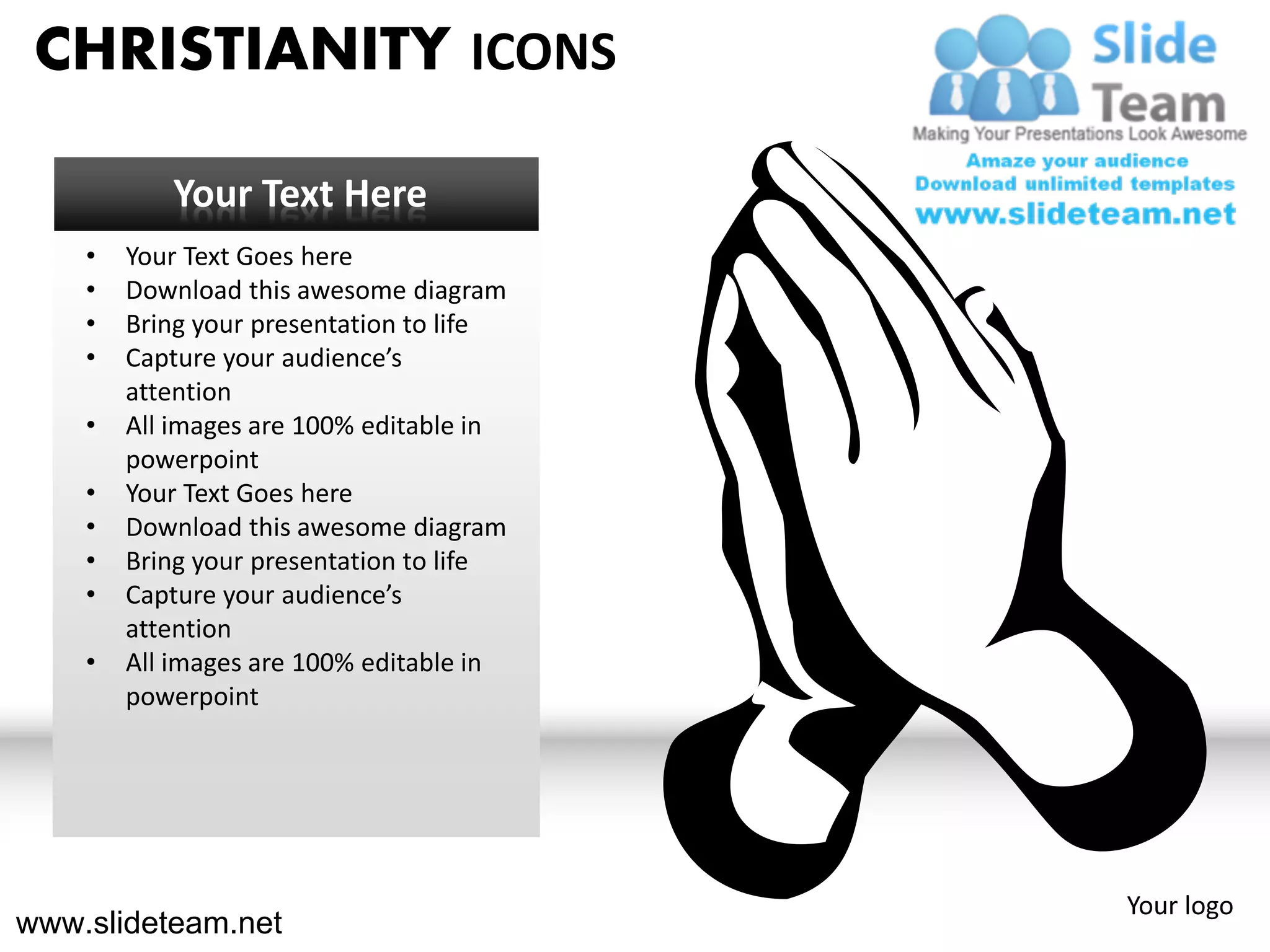 Christianity jesus christ icons powerpoint ppt slides. | PDF ...