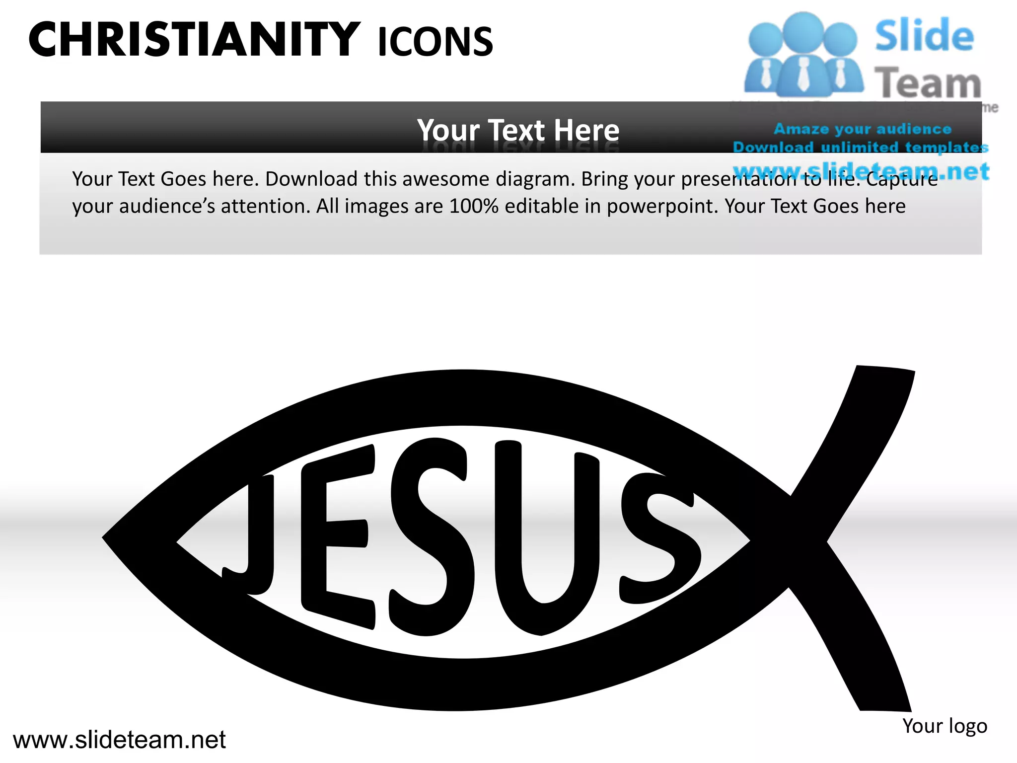 Christianity jesus christ icons powerpoint ppt slides. | PDF ...