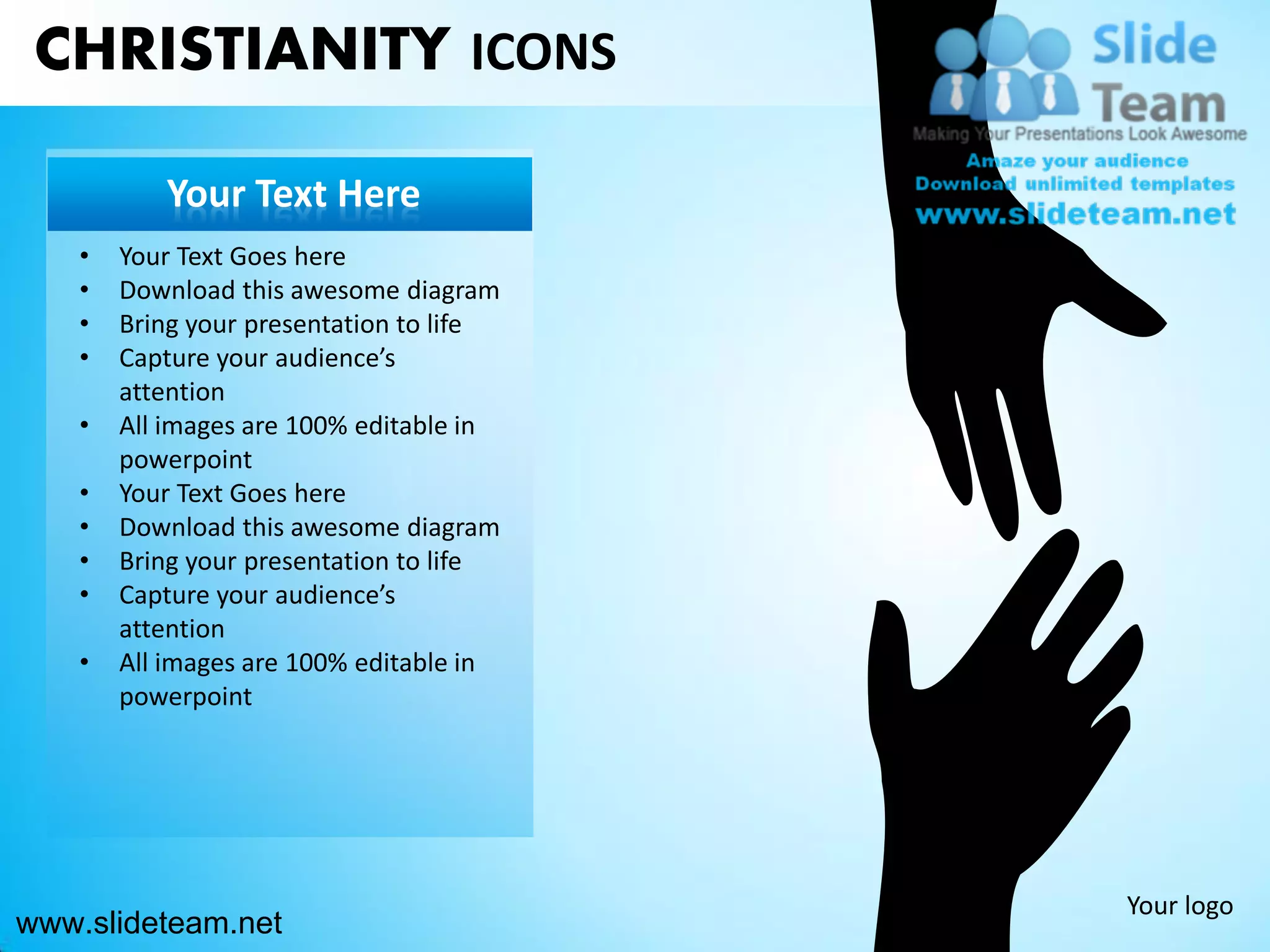 Christianity jesus christ icons powerpoint ppt slides. | PDF ...