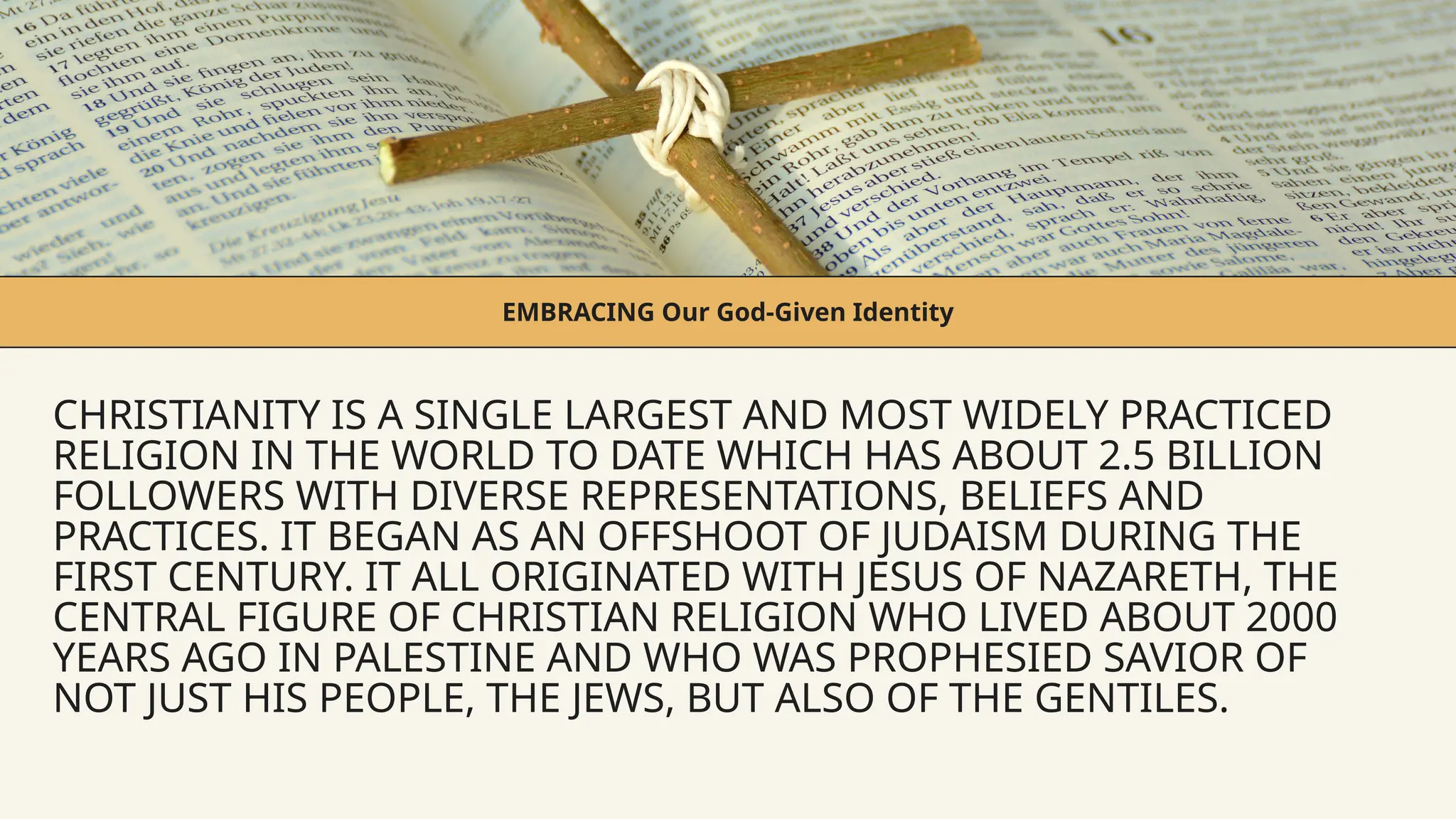 Introduction to world religion and belief system - Christianity | PPTX