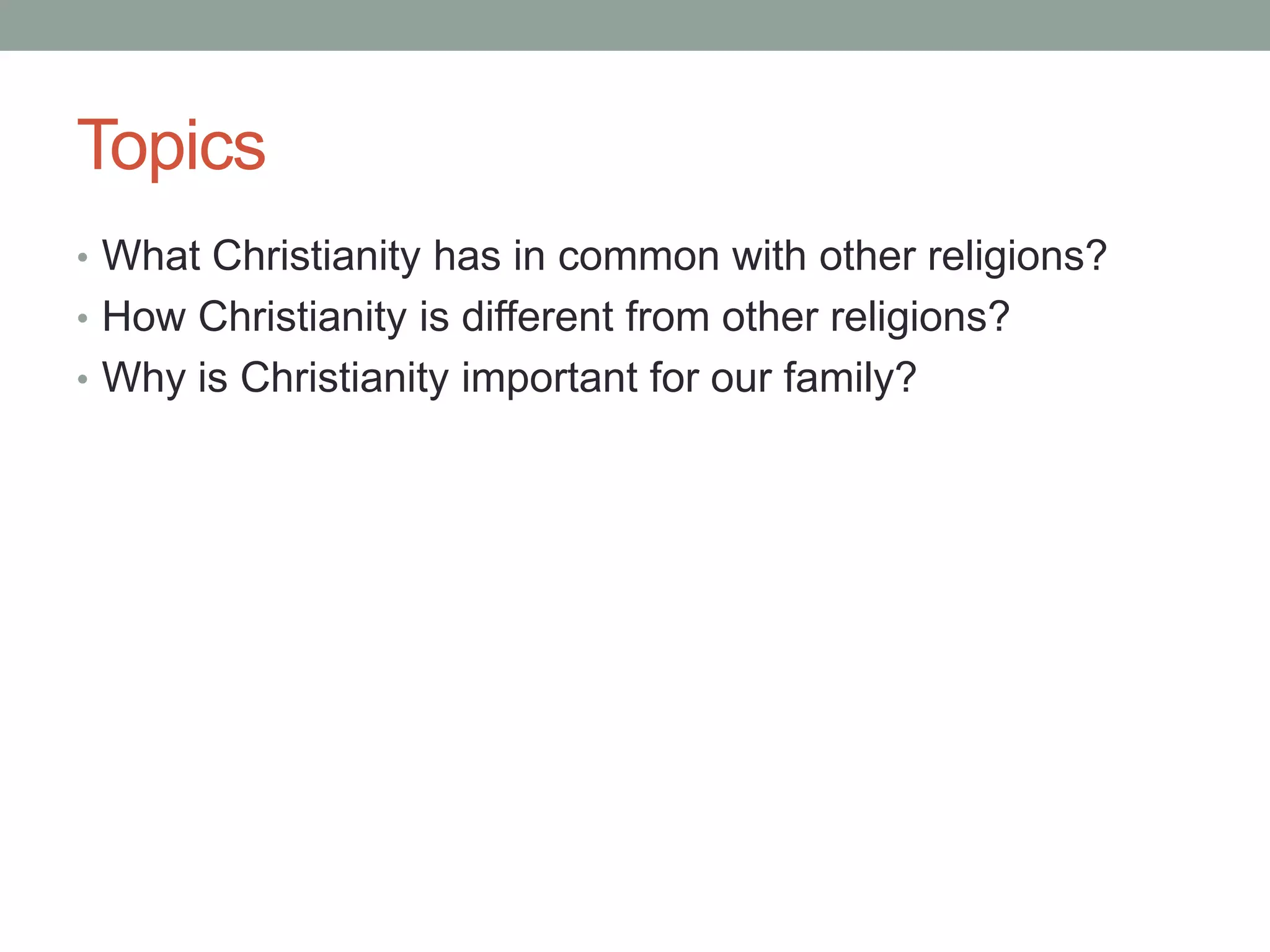 Christianity. Presentation at Grade 4 of International School of ...