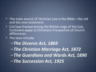 Christian law in bangladesh | PPT