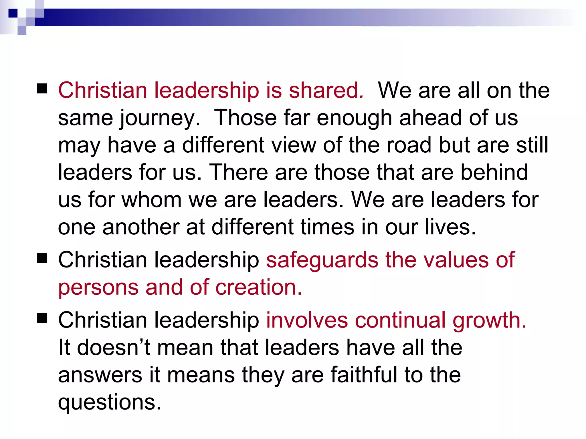 Christian Leadership For Students | PPT | Christianity | Religion ...