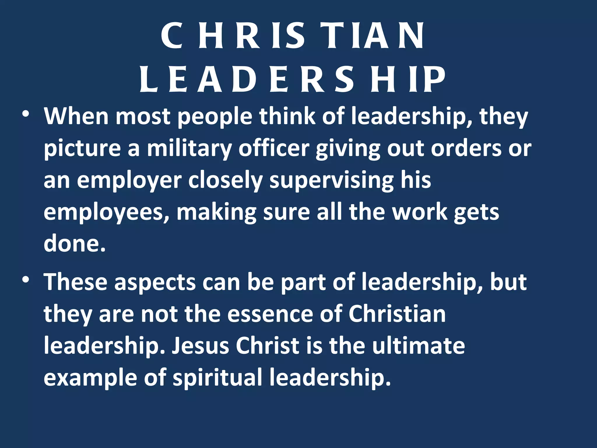 Christian leadership | PPT
