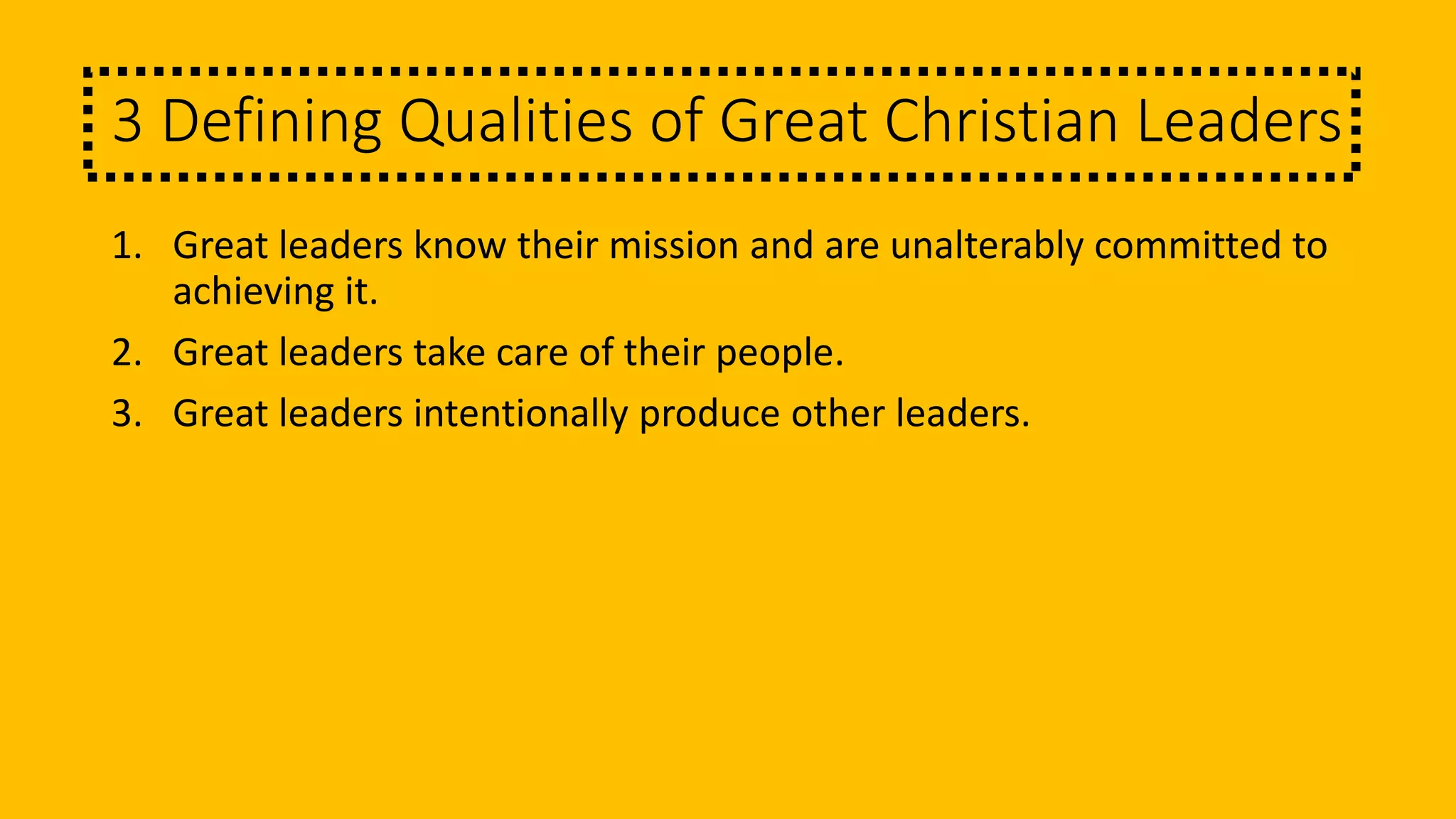 Christian leadership | PPTX