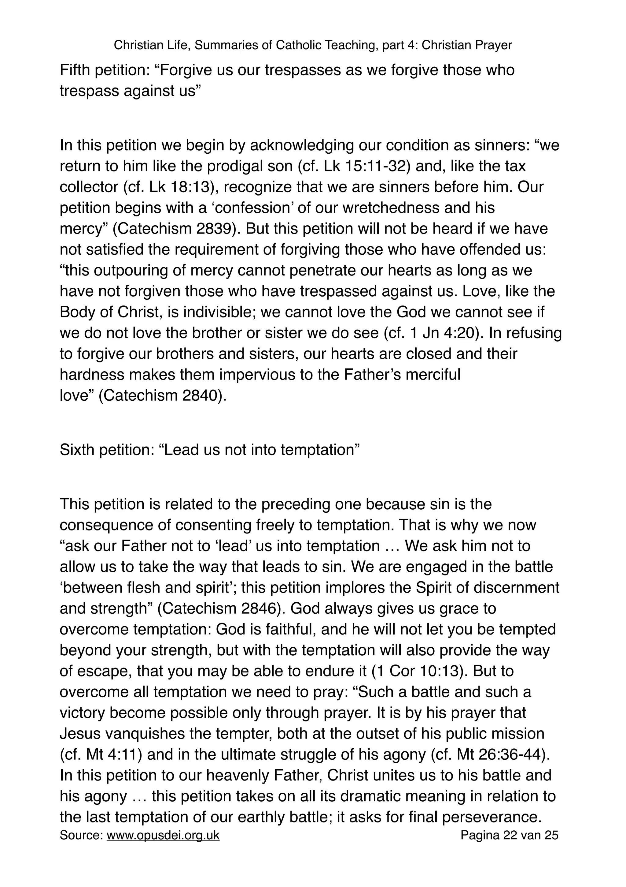 Christian Life part 4: Christian Prayer | PDF