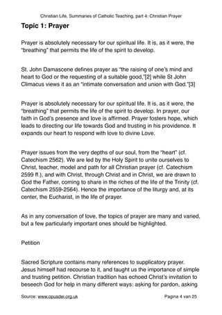 Christian Life part 4: Christian Prayer | PDF