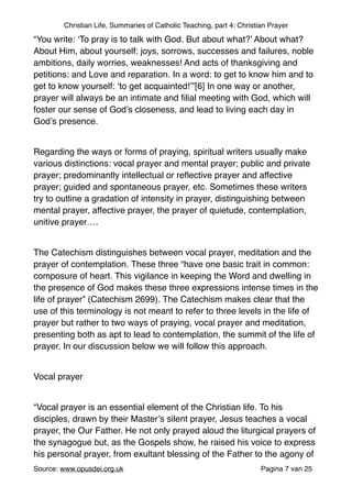 Christian Life part 4: Christian Prayer | PDF