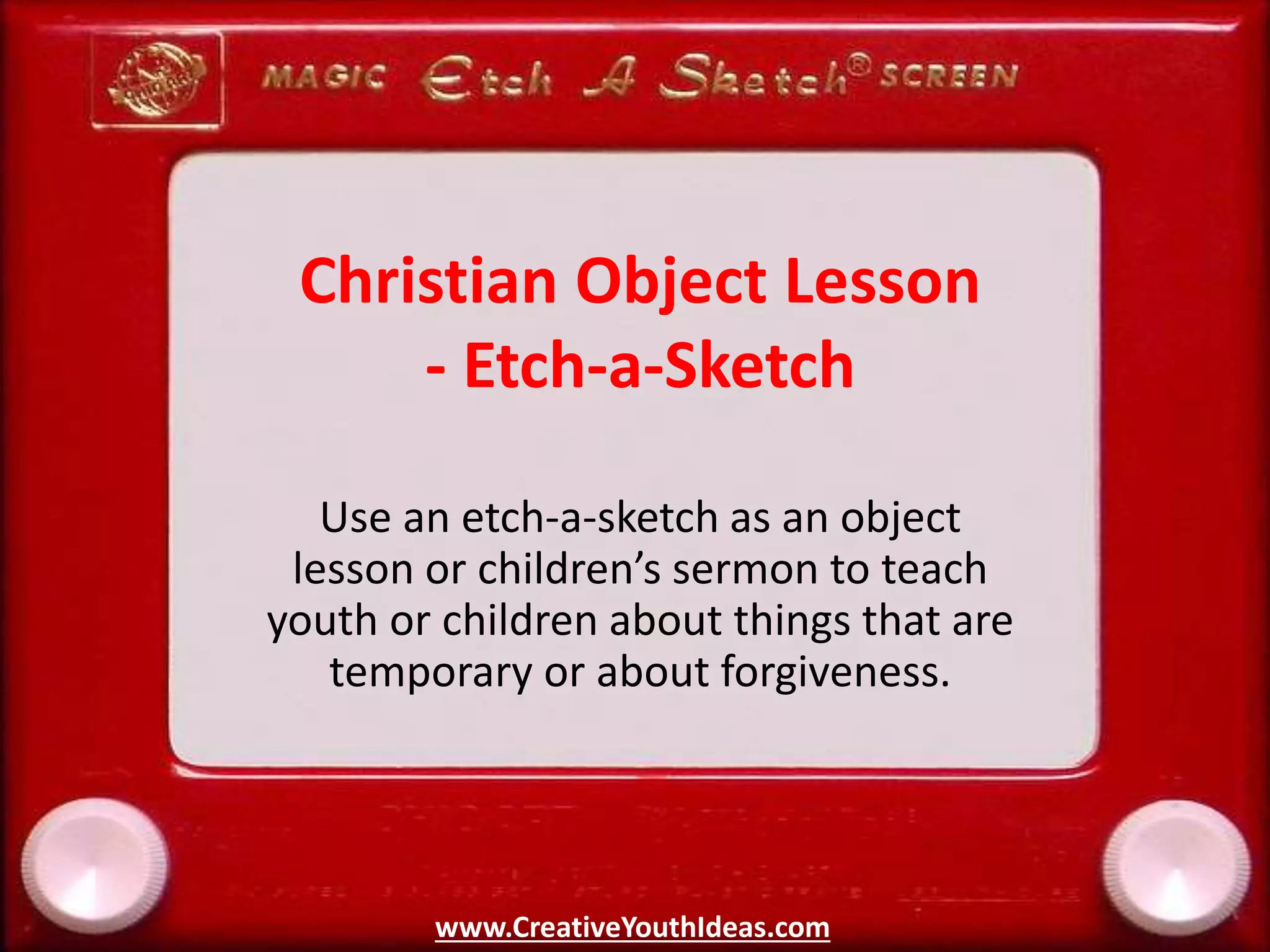 Christian Object Lesson - Etch-a-Sketch | PPTX