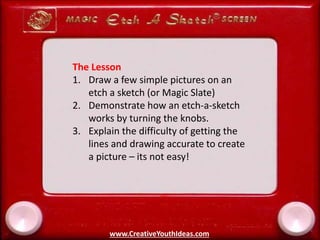 Christian Object Lesson - Etch-a-Sketch | PPTX