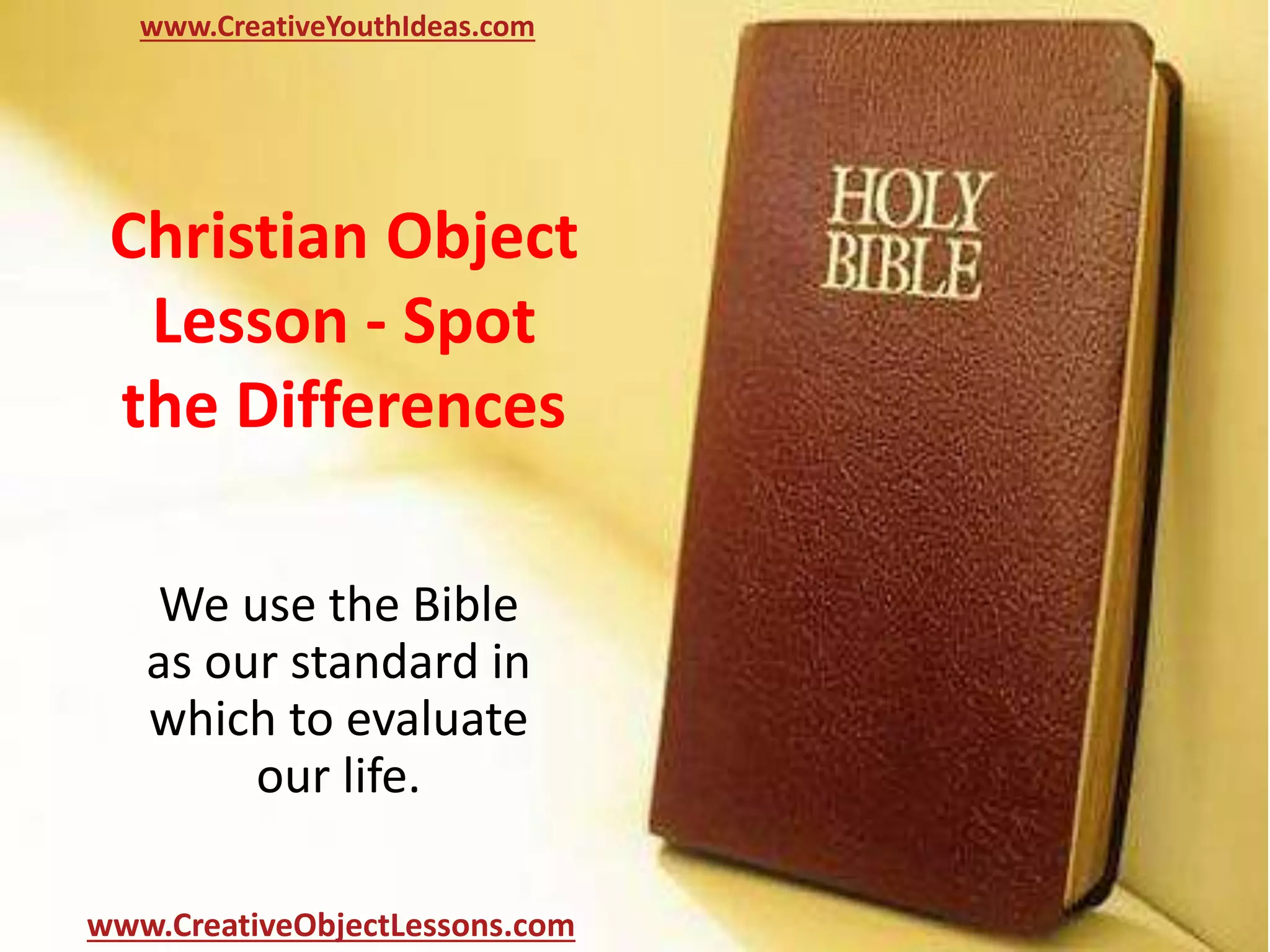 Christian Object Lesson - Spot the Differences | PPT
