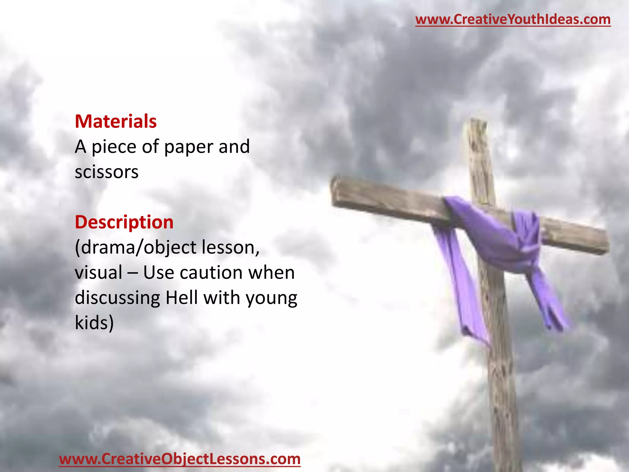 Christian Object Lesson - The Cross or Hell? | PPTX