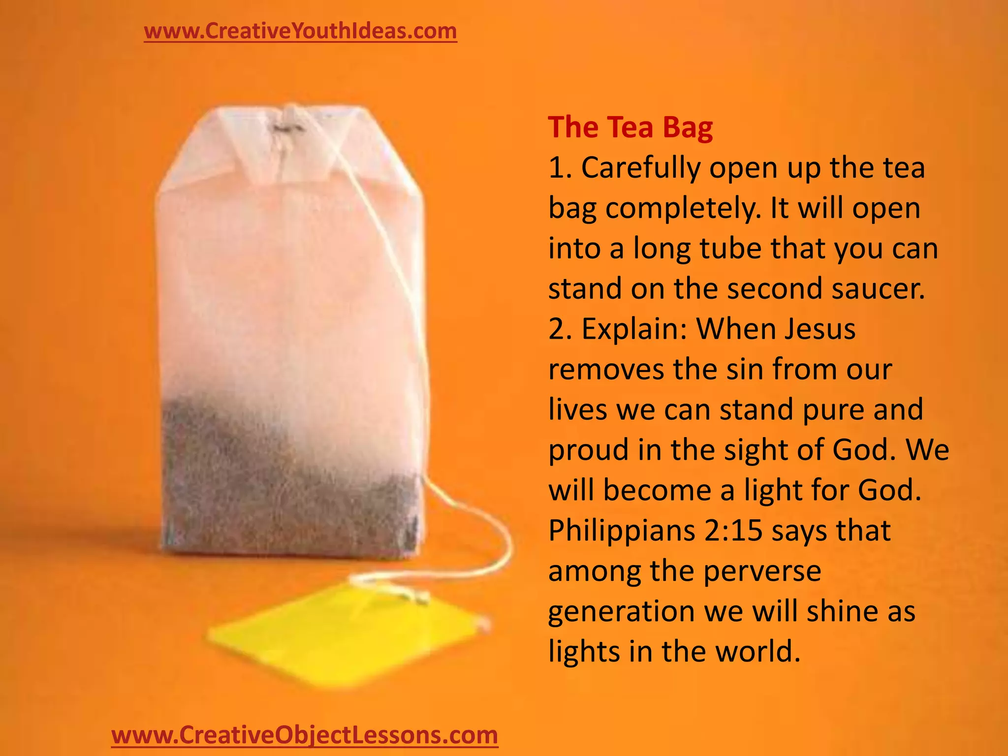 Christian Object Lesson - The Gospel According to a Tea Bag | PPTX