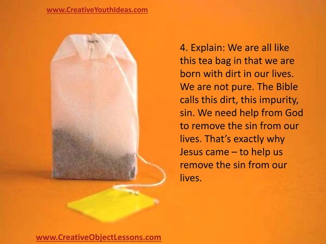 Christian Object Lesson - The Gospel According to a Tea Bag | PPTX