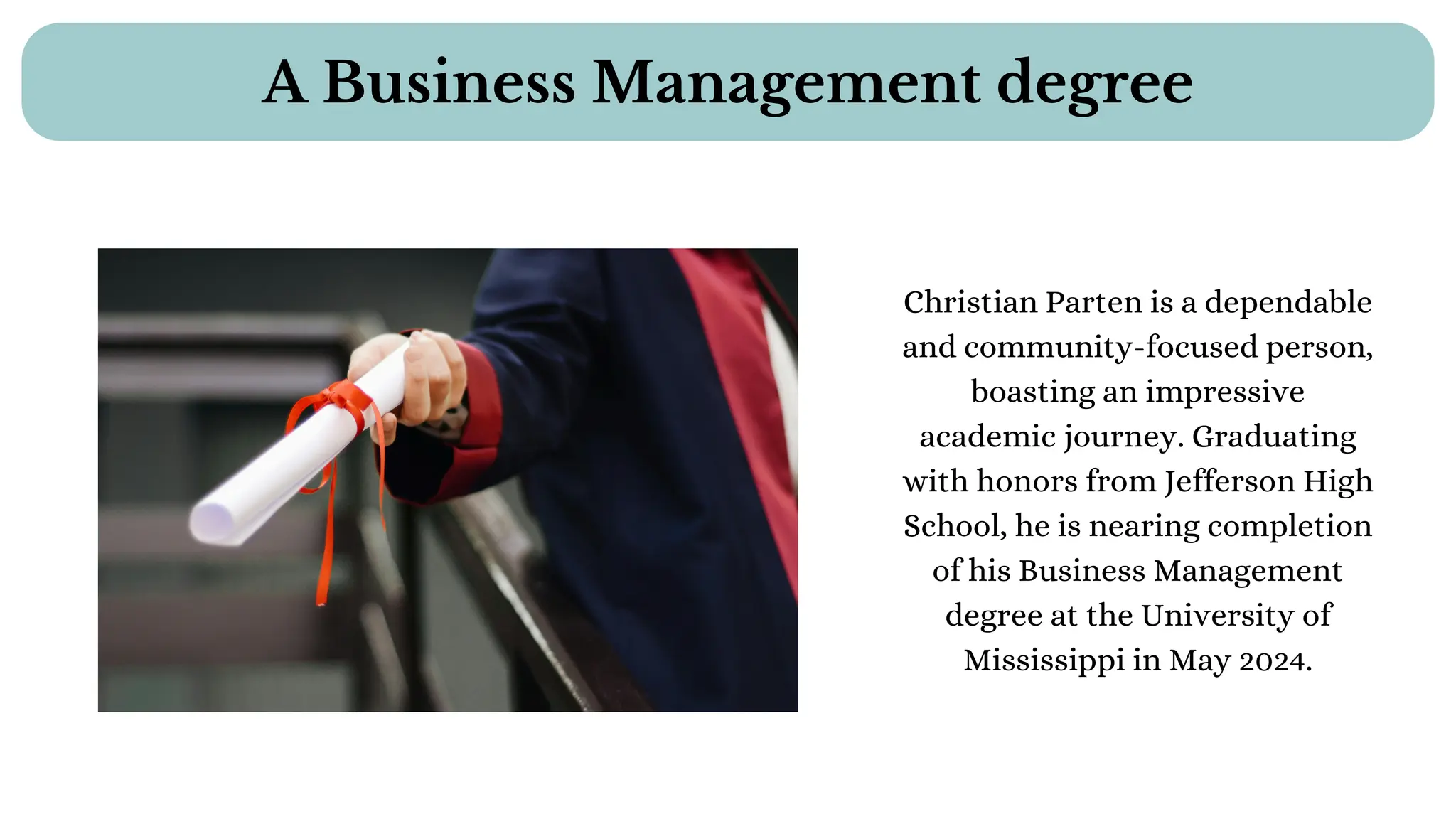 Christian Parten - A Highly Motivated Individual | PDF