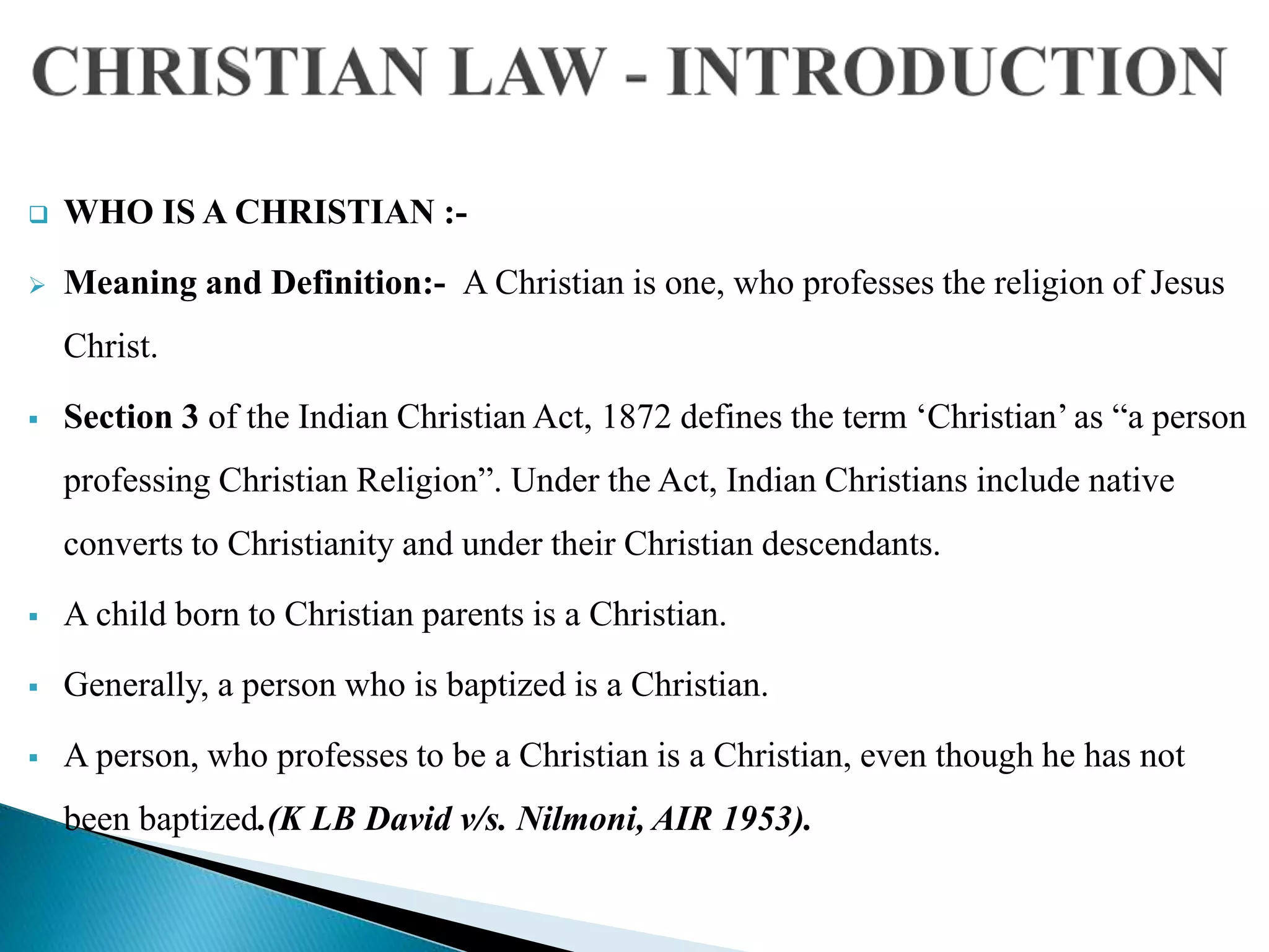 Christian Personal Laws | PPTX