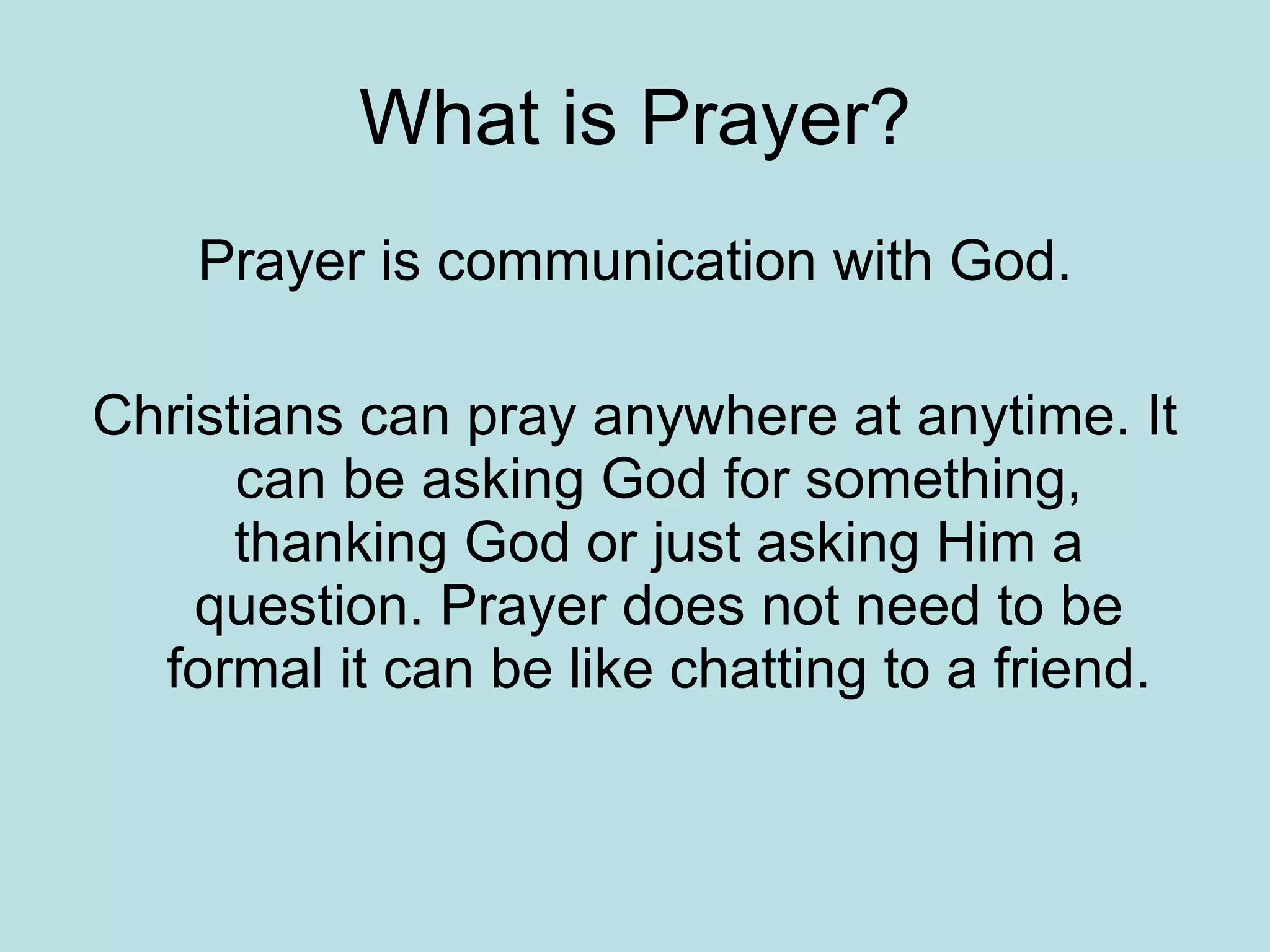 Christian Prayer First Lesson | PPT