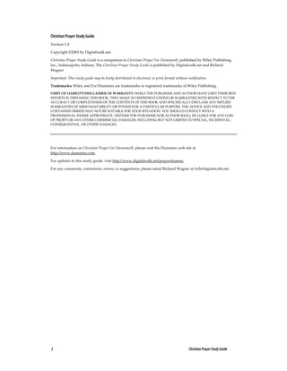 Prayer Study Guide | PDF