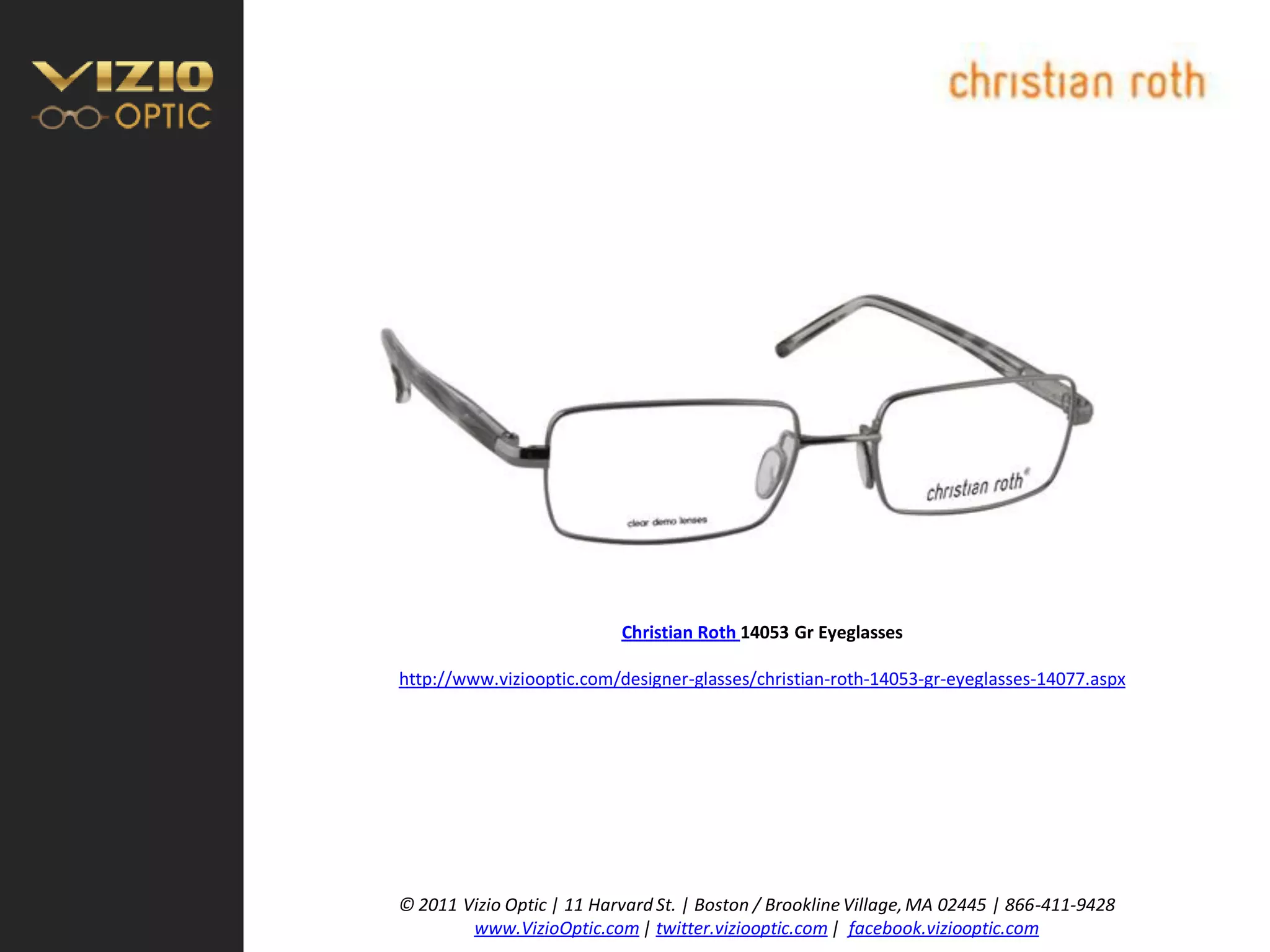 Christian Roth Eyewear | PDF