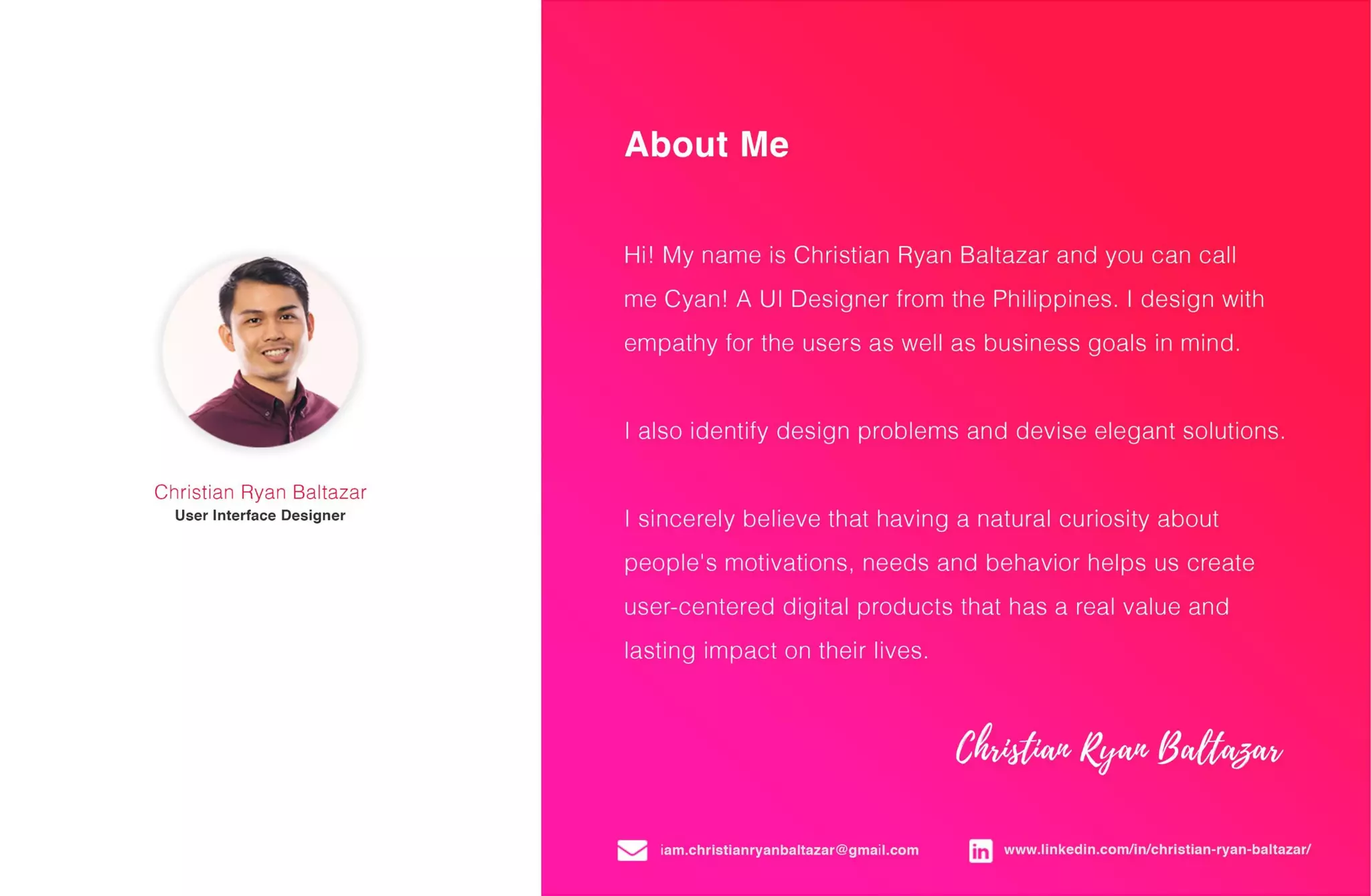 Christian Ryan Baltazar - Portfolio | PPT