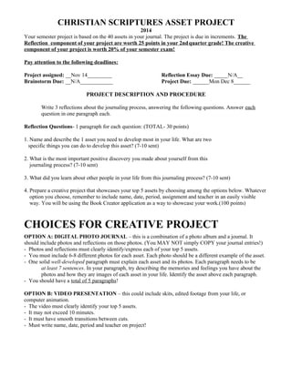 Christian scriptures asset project 1415 | DOC