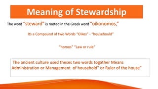 The Christian Stewardship Notes in .pptx