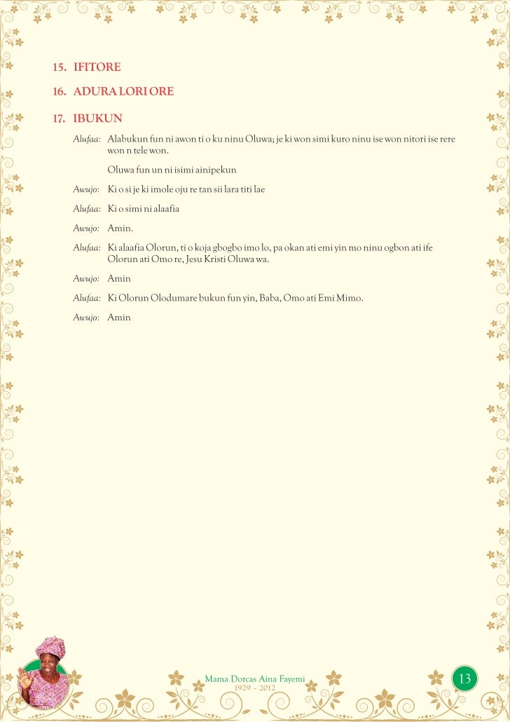 Christian Wake Keep Programme