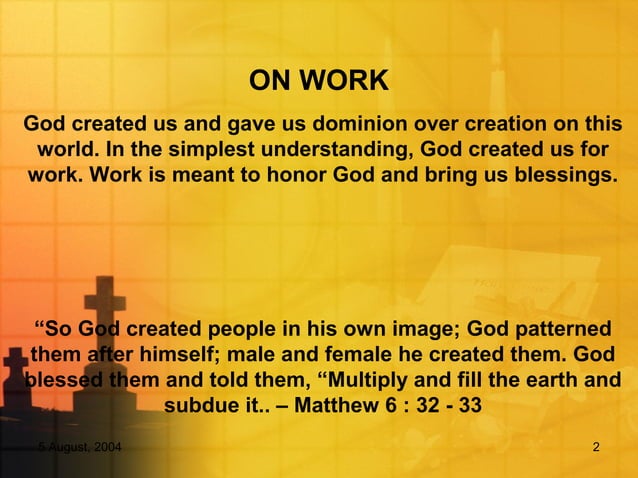 Christian work concepts | PPT | Christianity | Religion & Spirituality