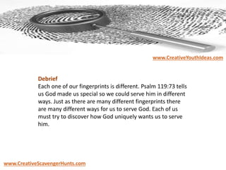 Christian Youth Camp - Fingerprints | PPTX