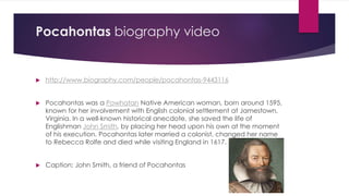 Pocahontas Lesson | PPTX