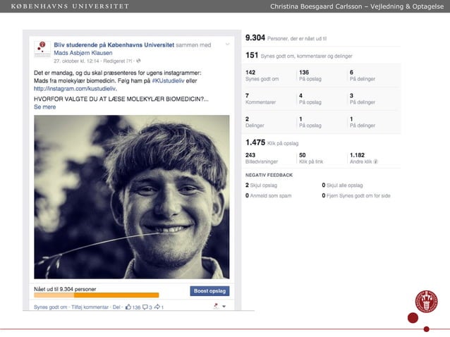 Christina Boesgaard Carlsson: Videodagbøger – studerende på KU ...
