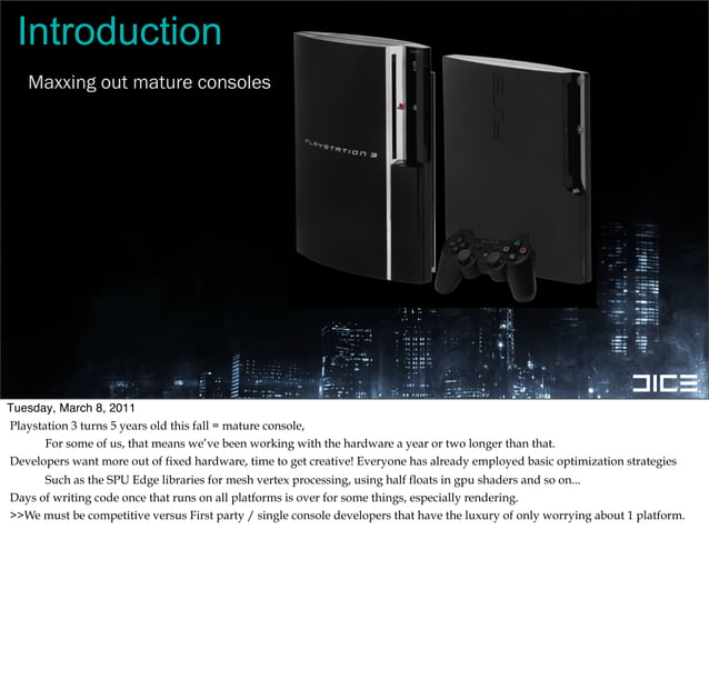 SPU-based Deferred Shading for Battlefield 3 on Playstation 3 | PPT