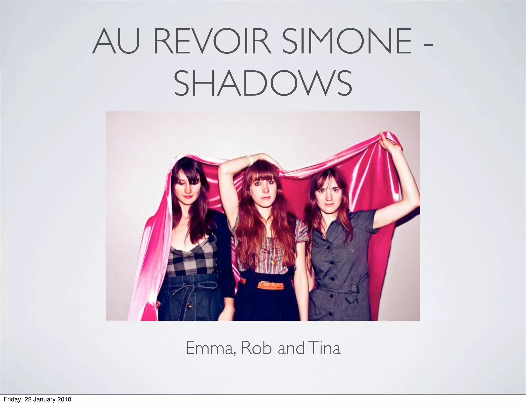 Christina, Emma & Rob's Shadows Pitch | PPT