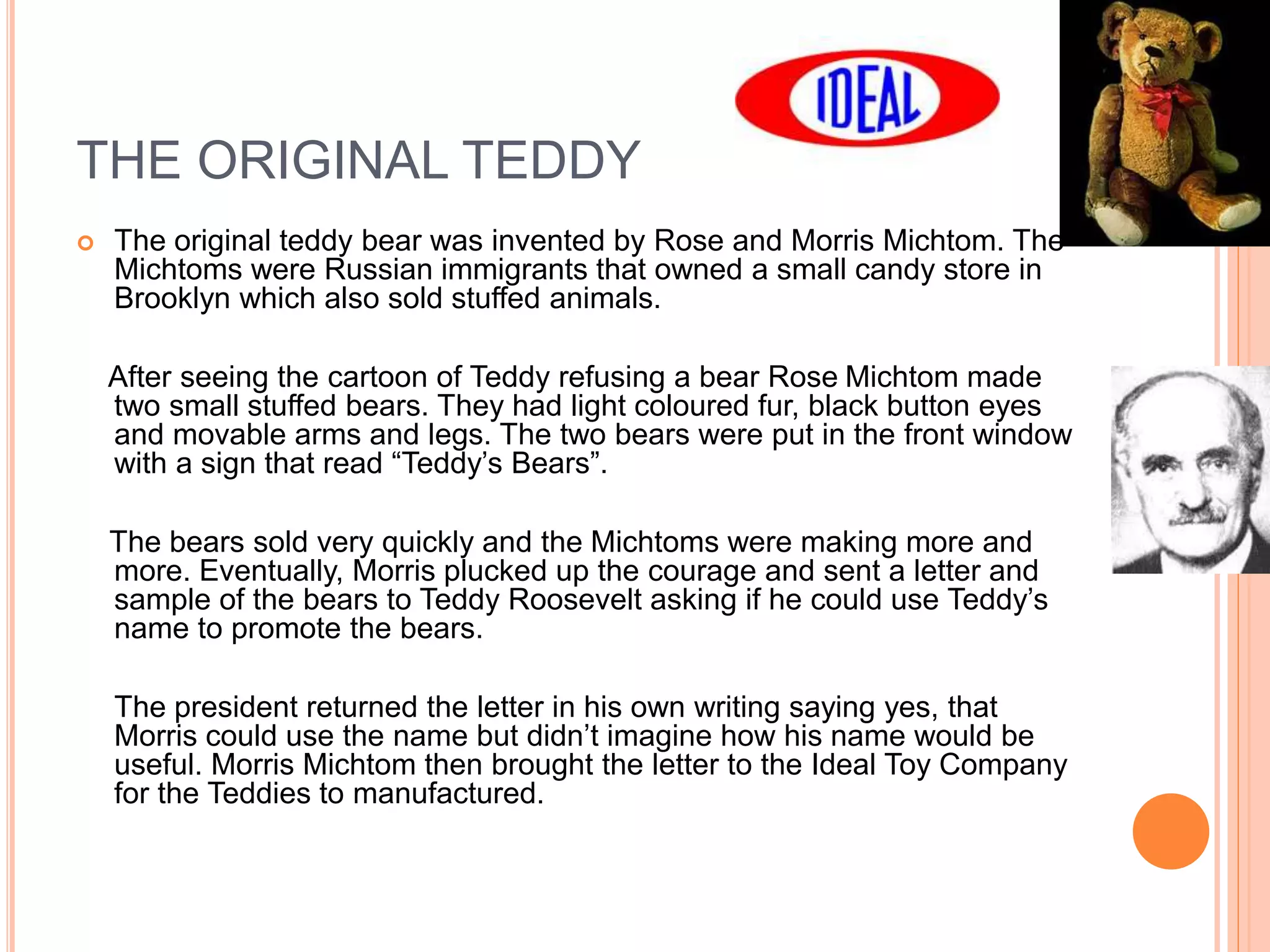 Christina history of the teddy bear updated version | PPTX