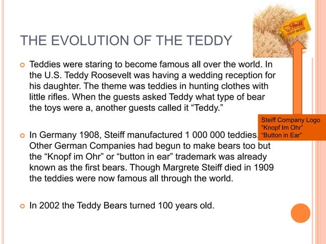 Christina history of the teddy bear updated version | PPTX | Hunting ...