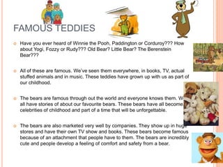 Christina history of the teddy bear updated version | PPTX