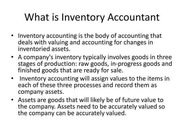 Inventory Accountant- | PPT