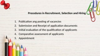 planning, recruitment, selection and replacement pptx | PPTX