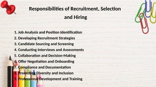 planning, recruitment, selection and replacement pptx | PPTX