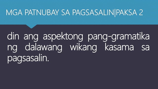 Mga Simulain sa Pagsasaling Wika | PPTX