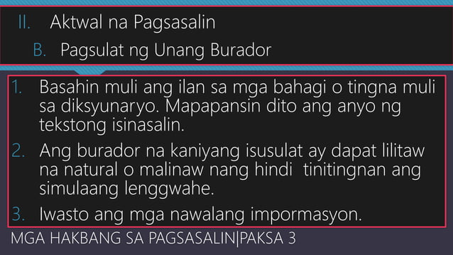 Mga Simulain sa Pagsasaling Wika | PPTX